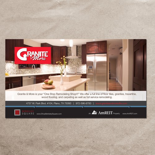 Create an ad for Granite and More | Postcard, flyer or print contest