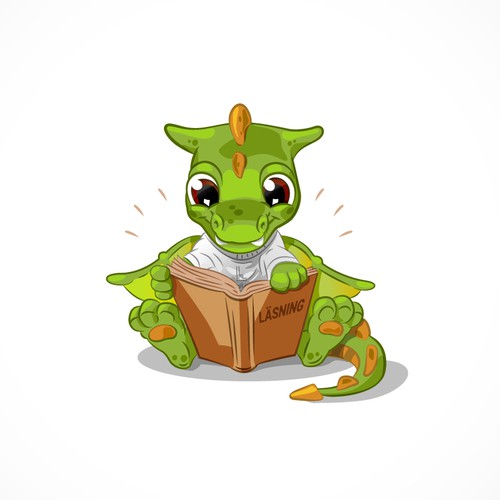 Designs | Cute dragon with a bit of an attitude to teach kids to read ...