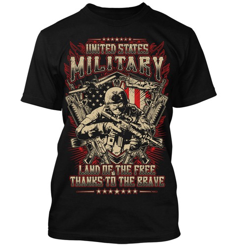 Edgy US military t shirt design | T-shirt contest