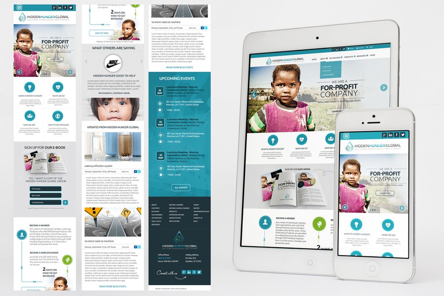 Design a New, Responsive Home Page for Hidden Hunger Global. | Web page ...