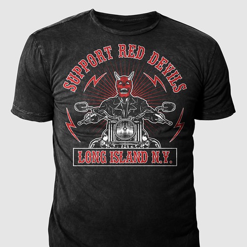 Red Devils Motorcycle Club T-Shirt Design (HARDCORE!) | concurso Camisa