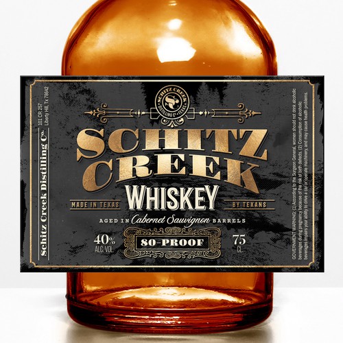 Schitz Creek Distillery Label Design | Product label contest