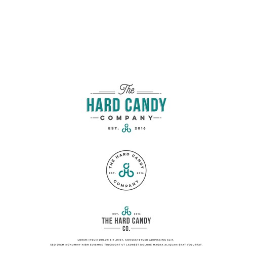 create a captivating luxurious vintage logo for The Hard Candy Company ...