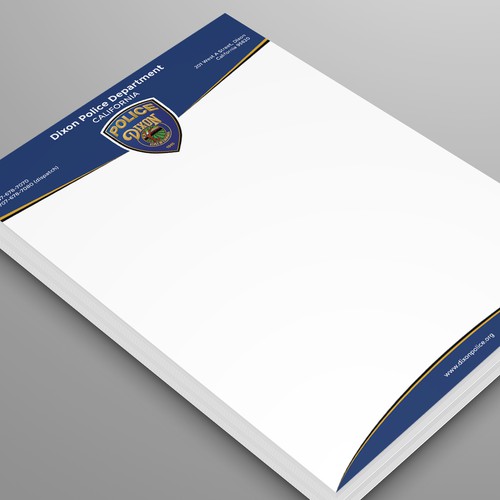 Dixon Police Department letterhead | Stationery contest