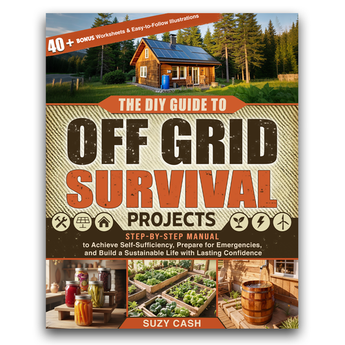 Designs | Eye-catching and natural book cover for an OFF-GRID SURVIVAL ...