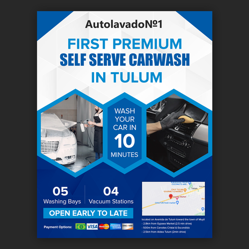 Designs | Self serve car wash flyer design | Postcard, flyer or print ...