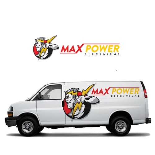 Re-brand of electrical company MAX POWER ELECTRICAL old school logo ...