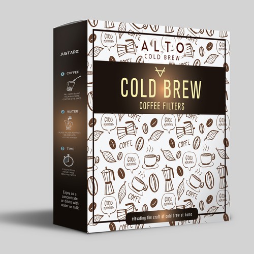Modern package design for a box of cold brew coffee filters. | Product ...