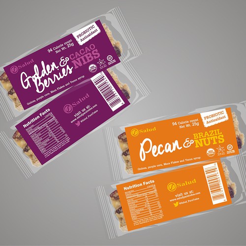 Unique design for organic health bar! | Product label contest