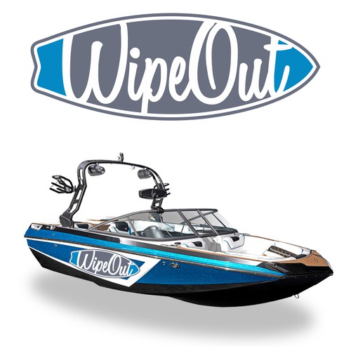 WIPEOUT help design a surfing boat name logo. | Logo design contest