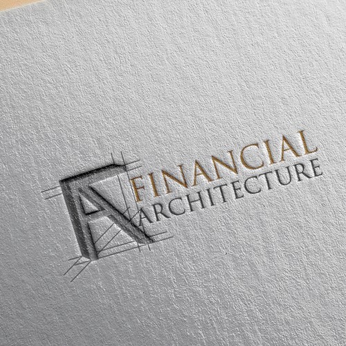 Create a modern clean sketch / blueprint logo for financial planning ...