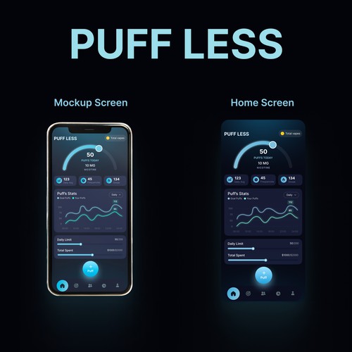 Designs | Mobile App to help people quit vaping - Puff Less | App ...