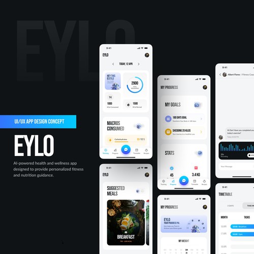 Designs | We need screens with a strong identity for a Fitness and ...