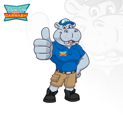 Designs | Hippo Mascot for Express Car Wash | Other art or illustration ...