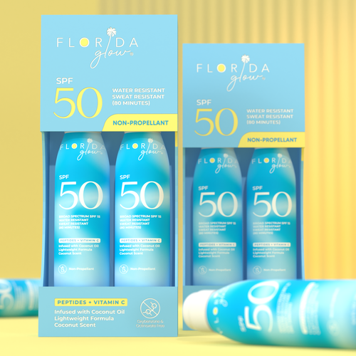 Designs | 2 pack sunscreen | Product packaging contest