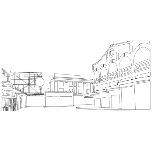 Designs | Draw an abstract building scape of the Pike Place Market I ...