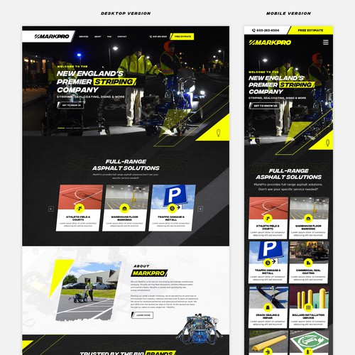 Designs | Design A Modern, Edgy, Business Website / MarkPro | Web page ...