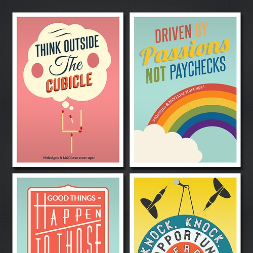 "THINK OUTSIDE THE CUBICLE" - cool stickers and postcards for start-ups ...