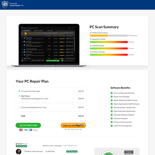 Quick, simple nice product order page. | Webdesign Wettbewerb