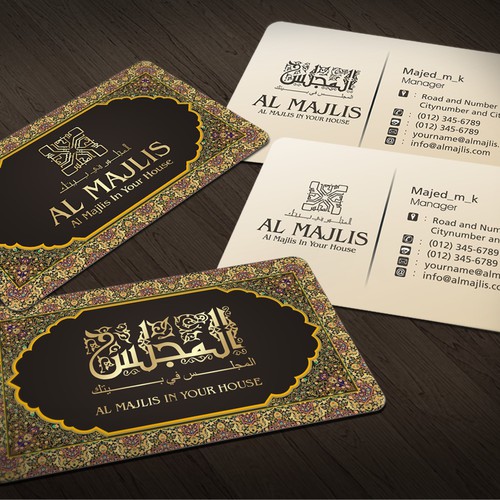 Help Al Majlis (English & Arabic) with a new logo and business card ...