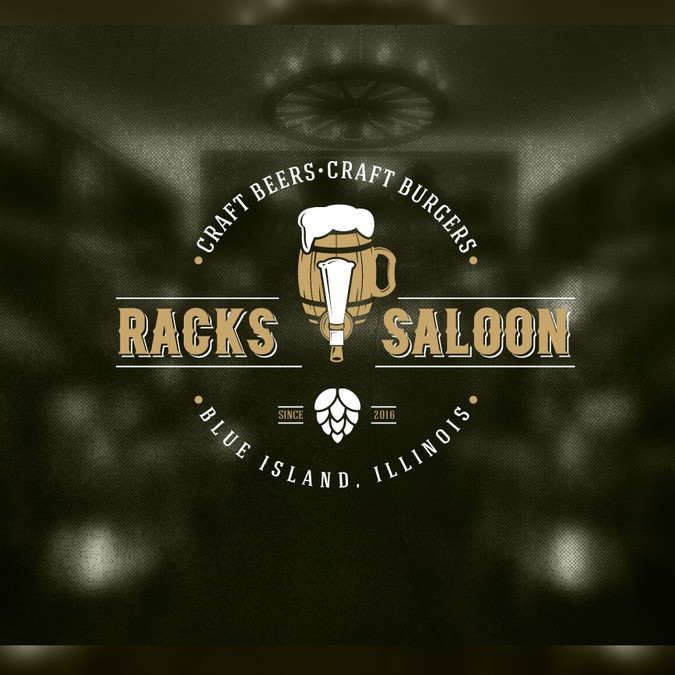 Bar Logo design.. Racks Saloon | Logo design contest