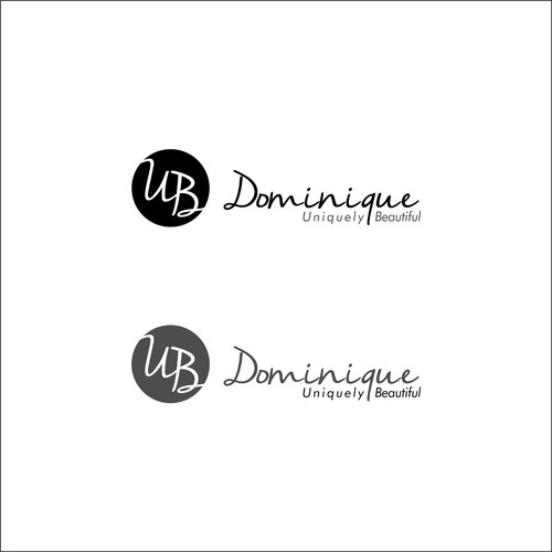 Create a clean simple logo for Dominique Uniquely Beautiful (Dominique ...