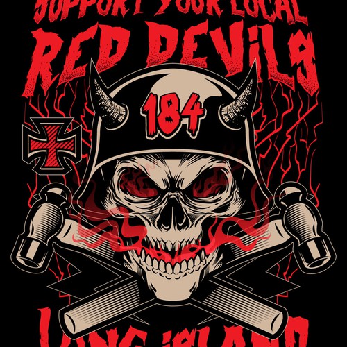 Red Devils Motorcycle Club T-Shirt Design (HARDCORE!) | T-Shirt Wettbewerb