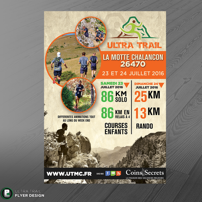 Creer un flyer pour l' Ultra Trail de la Motte-Chalancon | Postcard ...