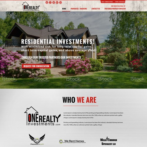 Residential Real Estate Investment Website | WordPress theme design contest