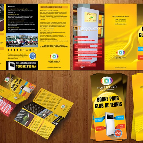 Designs | Leaflet for digital court booking in tennis club - Brochure ...