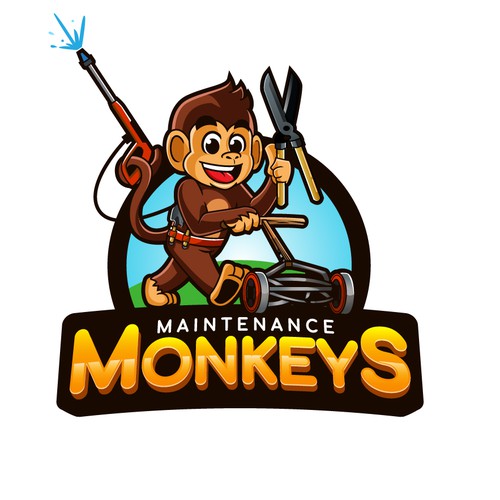 Create Funny Multitasking Monkey(s) for: Maintenance Monkeys! | Logo ...