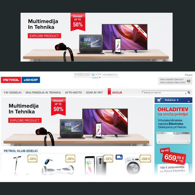 NEW: Website banners redesign for Petrol eShop | Banner ad contest