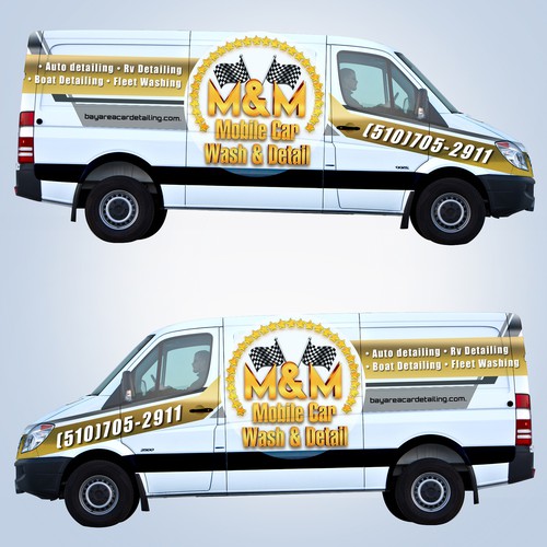 Partial Van Wrap Design for Mobile Detailing Company | Car, truck or ...