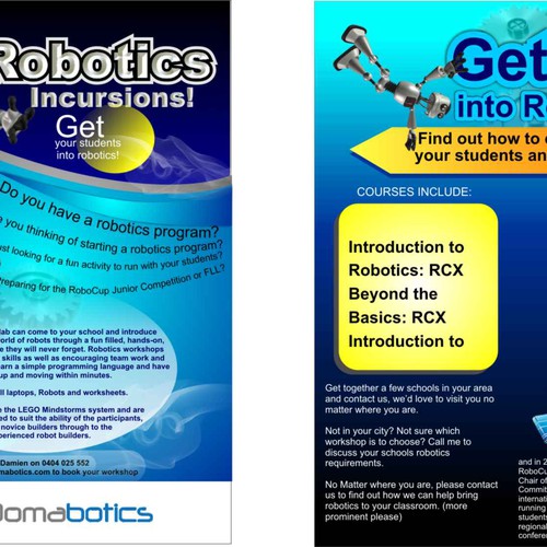Flyer for Robotics classes | Print or packaging design contest