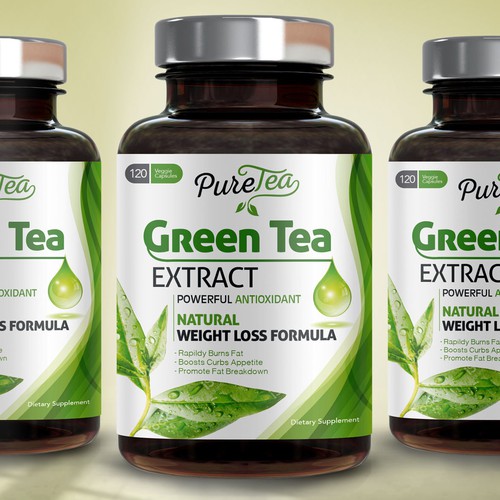 Designs | PureTea needs a "beautiful label" for our Green Tea Extract ...