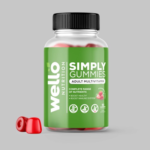 Designs | Multi vitamin gummies label design | Product label contest
