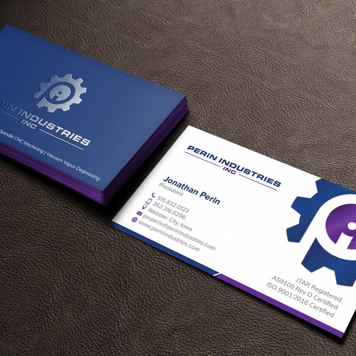 Perin Industries, Inc- Manufacturing Industry Business Card | Business ...