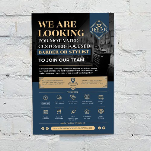 Designs | Create An Eye-Catching Recruiting Poster For Our Barbershop ...