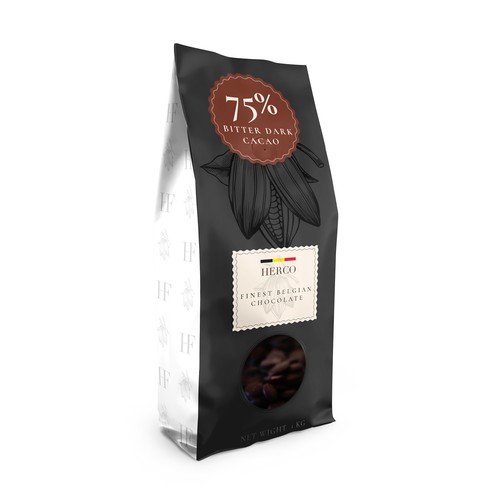 Designs | Bag and sticker design for finest Belgian chocolate chips ...