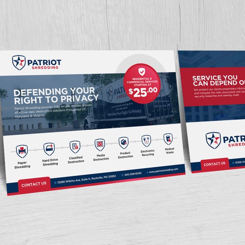 Designs | Two sided postcard to advertise services for a growing ...