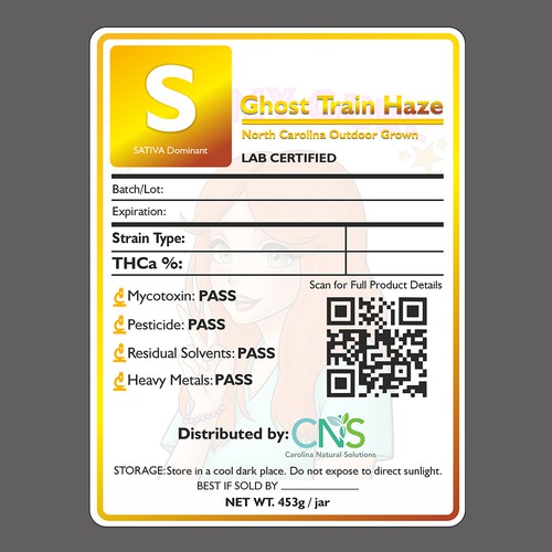 Label design for hemp flower | Product label contest | 99designs