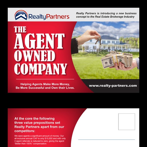 Amazing Recruiting Postcard for Real Estate Brokerage Firm | Postcard ...
