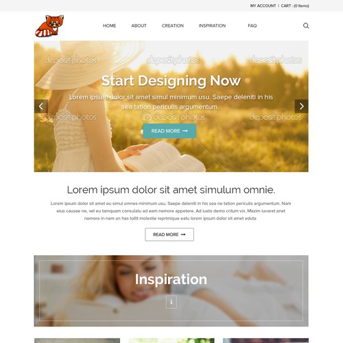 Unique product configuration website | Web page design contest
