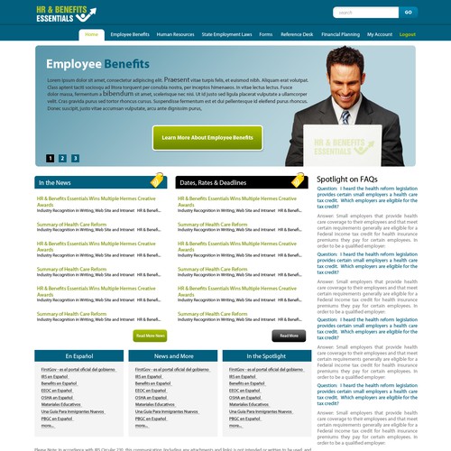 Website intranet landing page redesign | Web page design contest