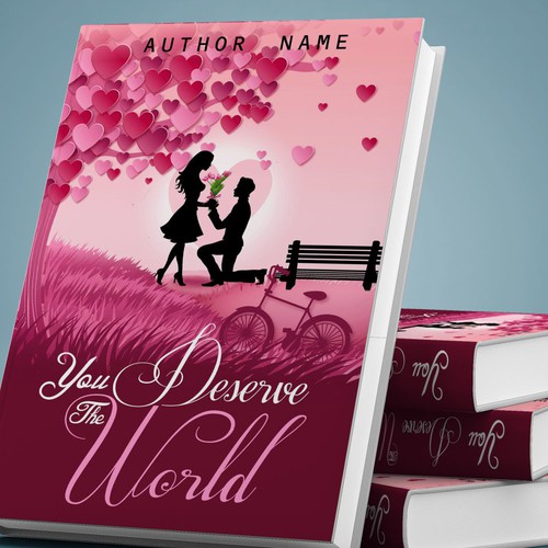 Create a feminine book cover design for a book on love and ...