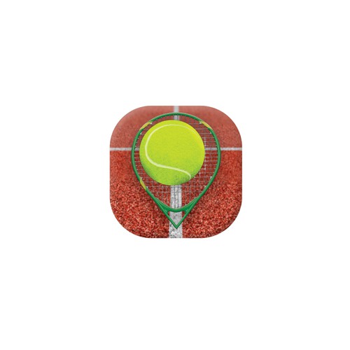 Simple Tennis Court Playbook App Icon | Icon or button contest