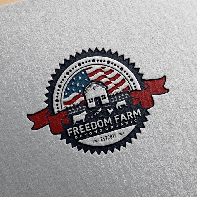 Create a Vintage and Patriotic Organic Farm brand | Logo & hosted ...