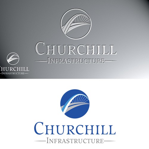 Create a classic traditional logo for Churchill Infrastructure Civil ...