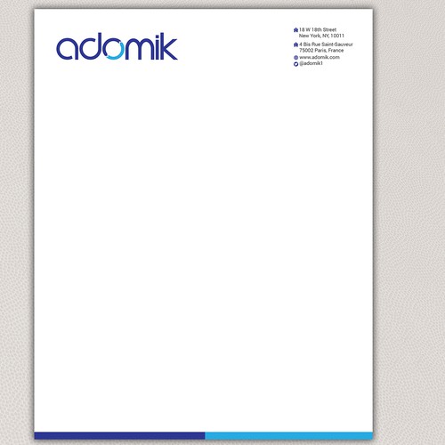 Design letterhead for a global technology company | Stationery contest