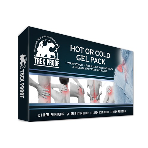 TrekProof Ice Pack box label | Product packaging contest